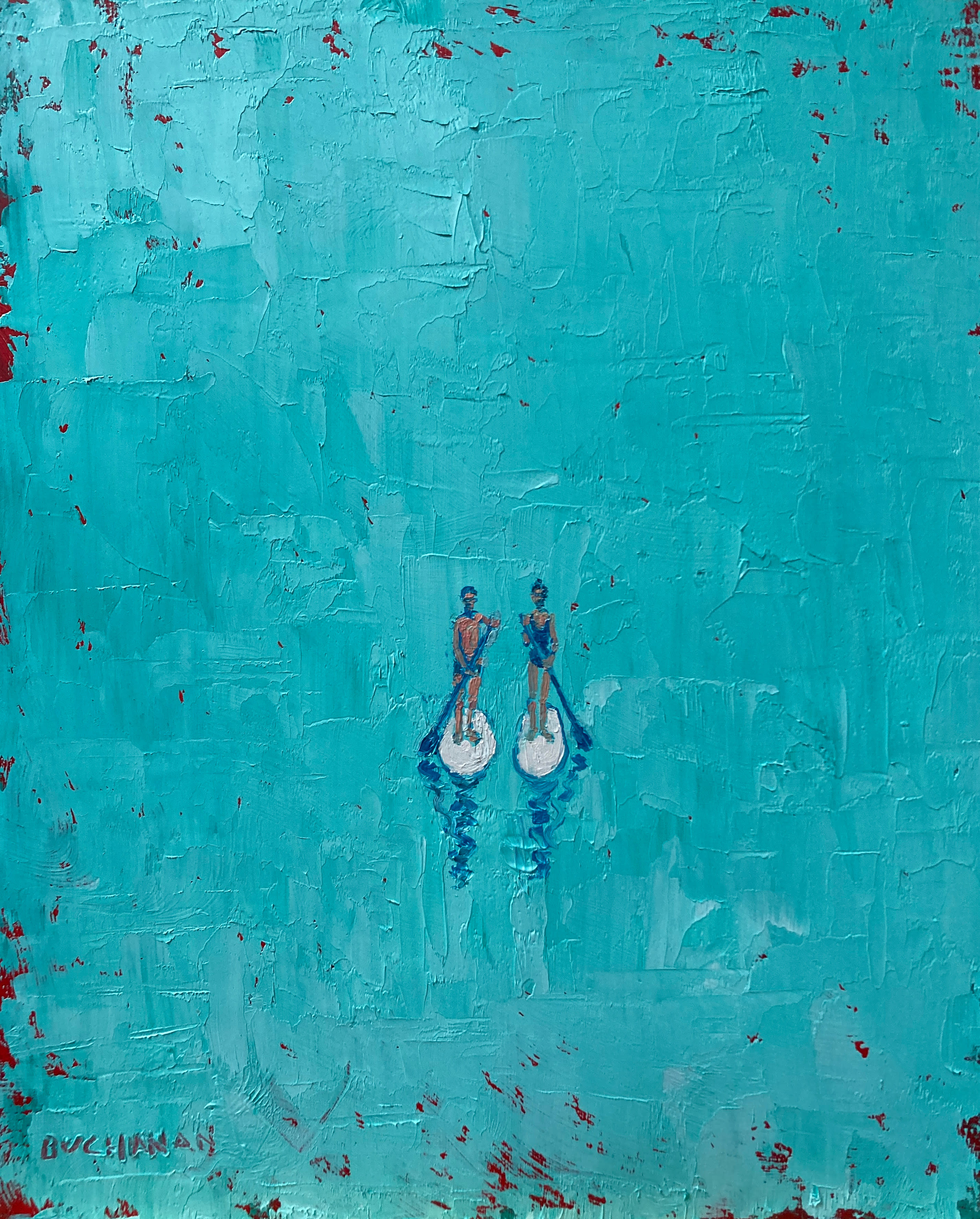 Boarders (Blue) | Stuart Buchanan | Morningside Gallery Edinburgh